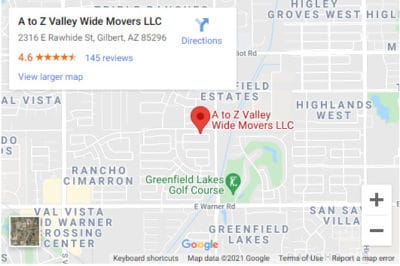 Moving Company in Gilbert | A to Z Valley Wide Movers